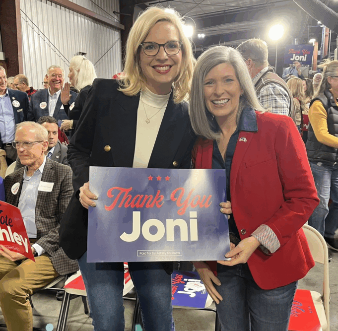 ERNST BACKS HINSON TO SUCCEED HER IN U.S. SENATE - KSCJ 1360